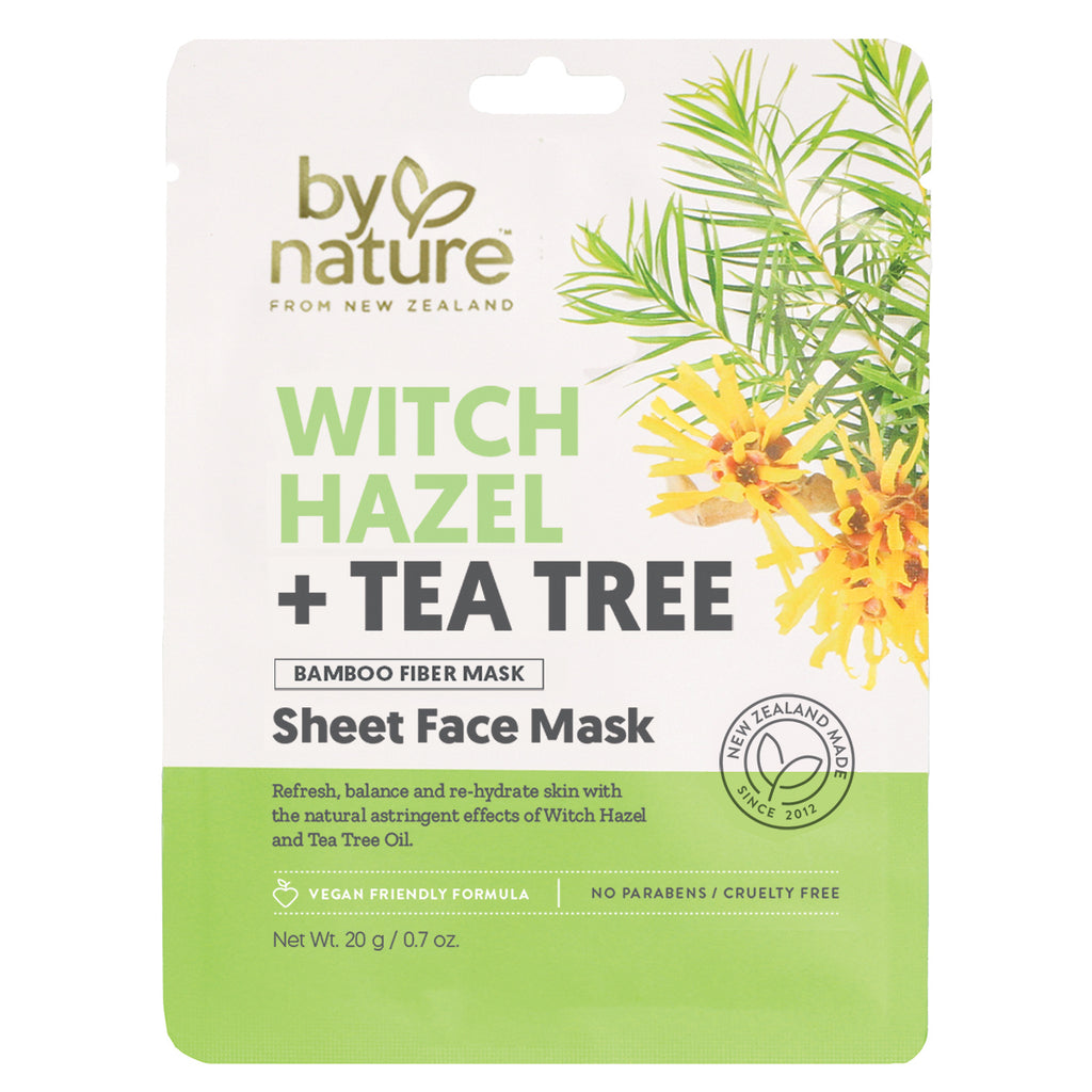 Witch Hazel + Tea Tree Sheet Face Mask – By Nature Skincare Global